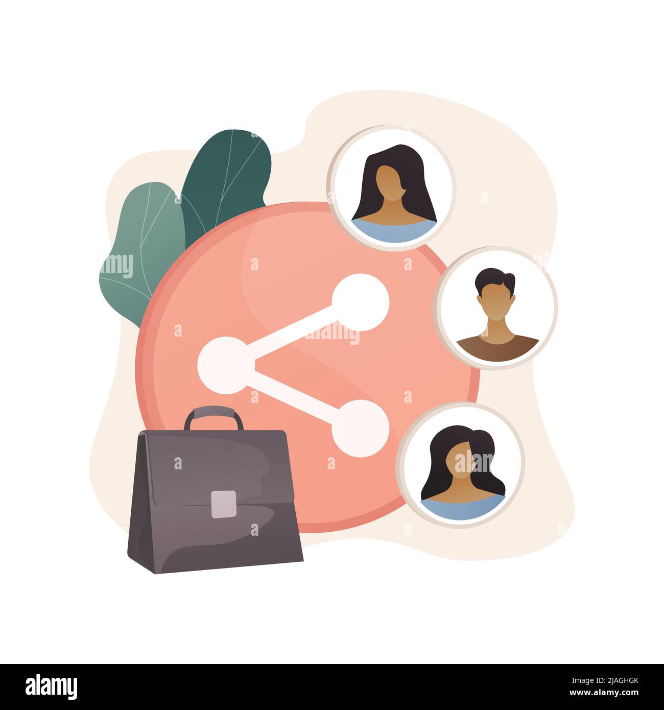 Employee sharing abstract concept vector illustration Stock Vector ...