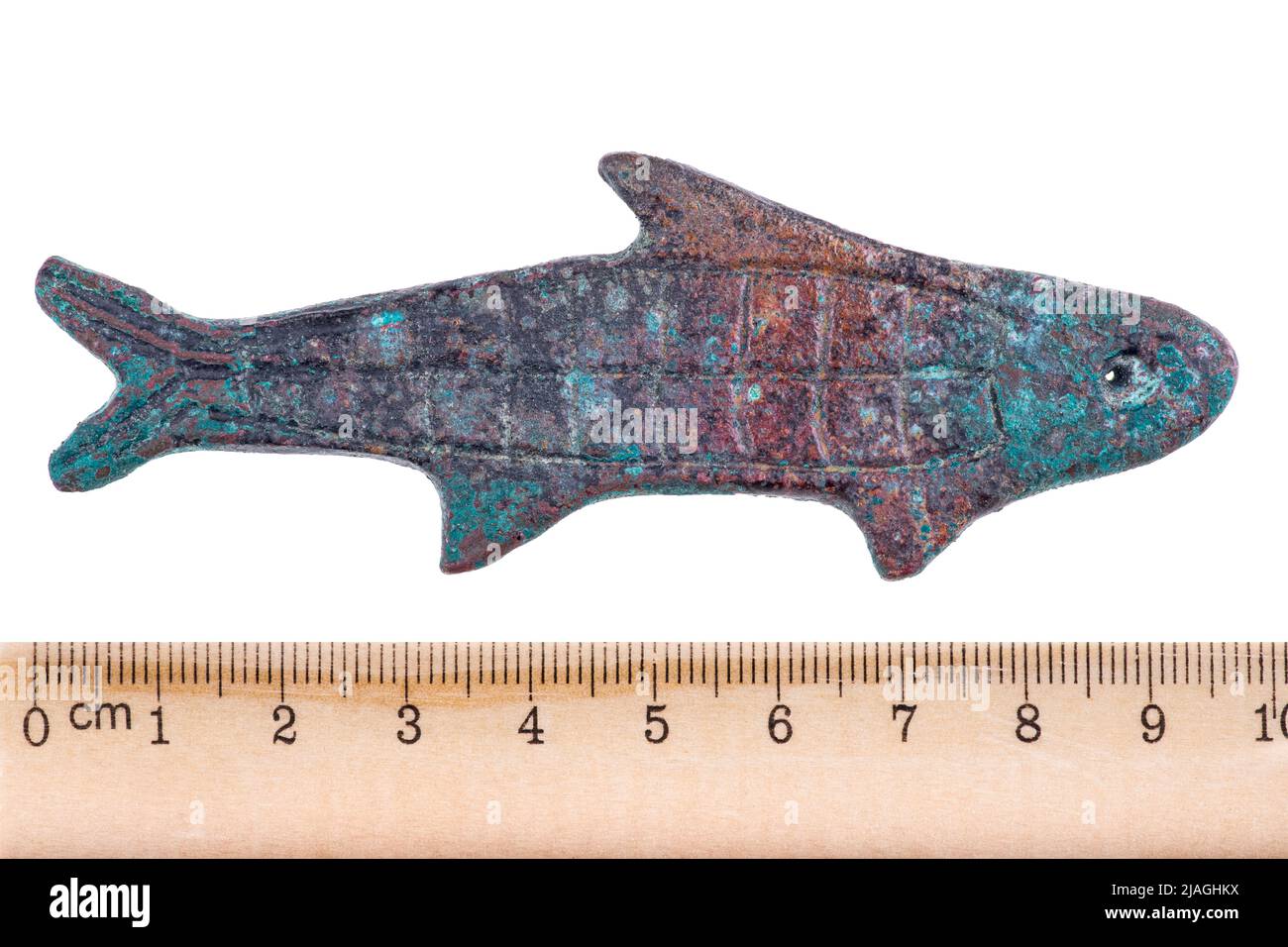 Ancient bronze coins in the form of fish Zhou Dynasty. China. Obverse ...