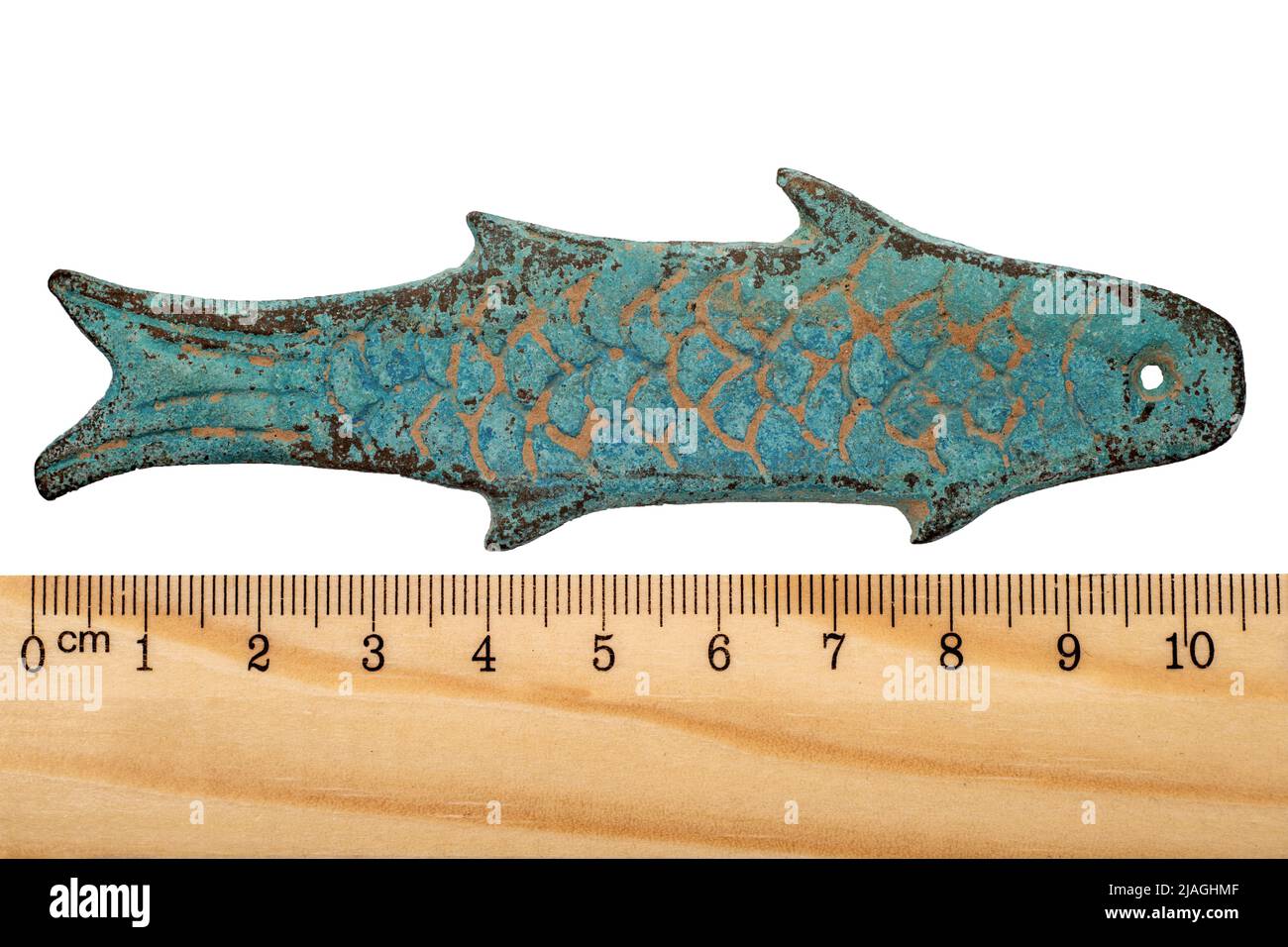 Ancient bronze coins in the form of fish Zhou Dynasty. China. Isolated ...