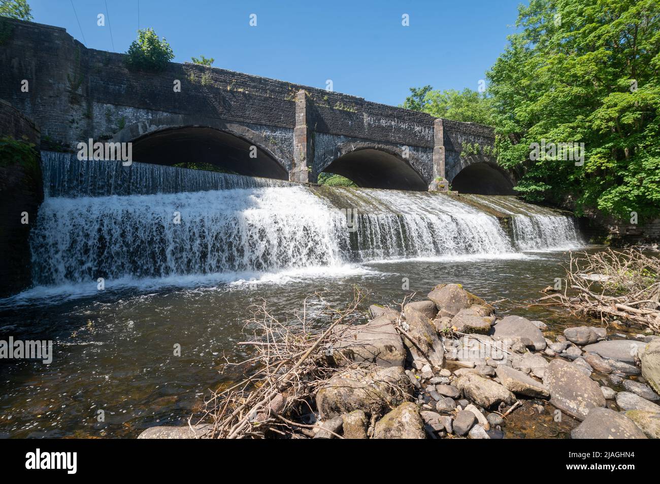 Capital Falls weir on the Afon Twrch, Wales, UK Stock Photo - Alamy