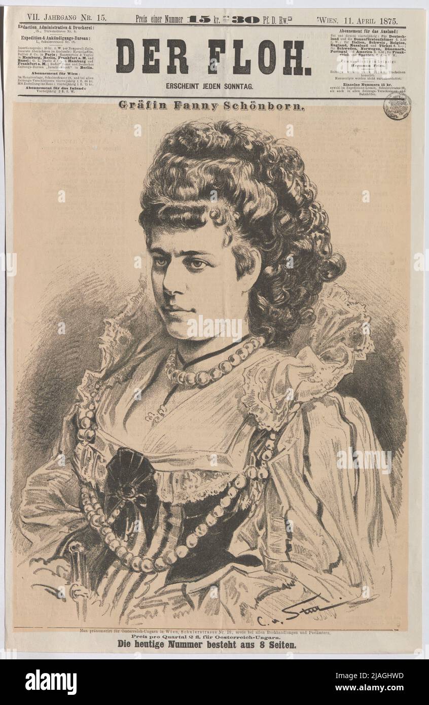 Countess Fanny Schönborn (title page of "Der Floh"). Carl von Stur ...