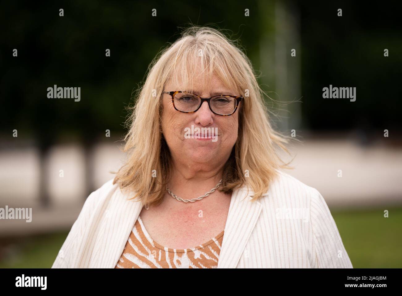 Liz Haigh-Reeveafter a tree planting and plaque unveiling ceremony for ...