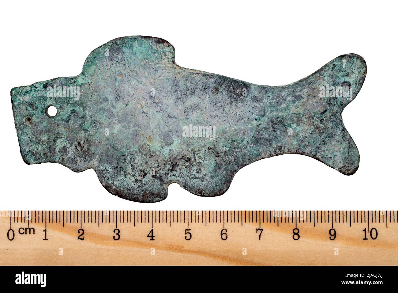 Ancient bronze coins in the form of fish Zhou Dynasty. China. Isolated ...