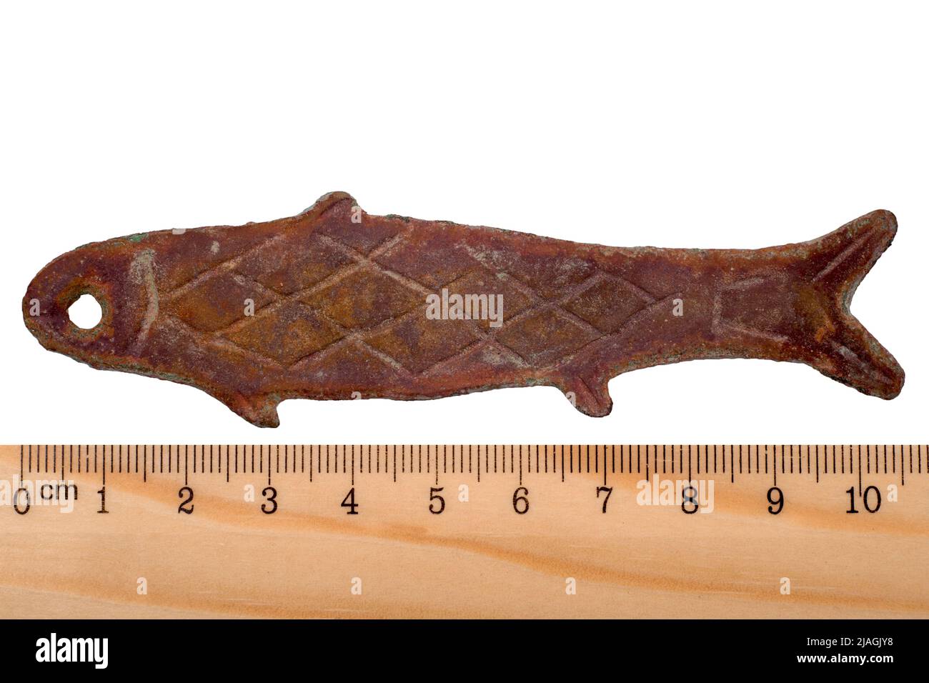 Ancient bronze coins in the form of fish Zhou Dynasty. China. Isolated ...