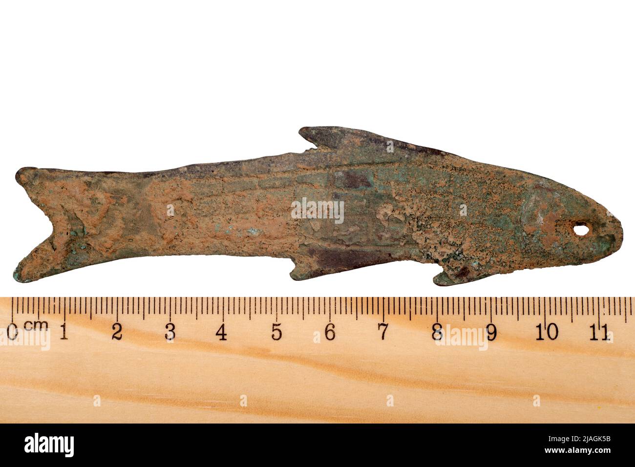 Ancient bronze coins in the form of fish Zhou Dynasty. China. Isolated ...