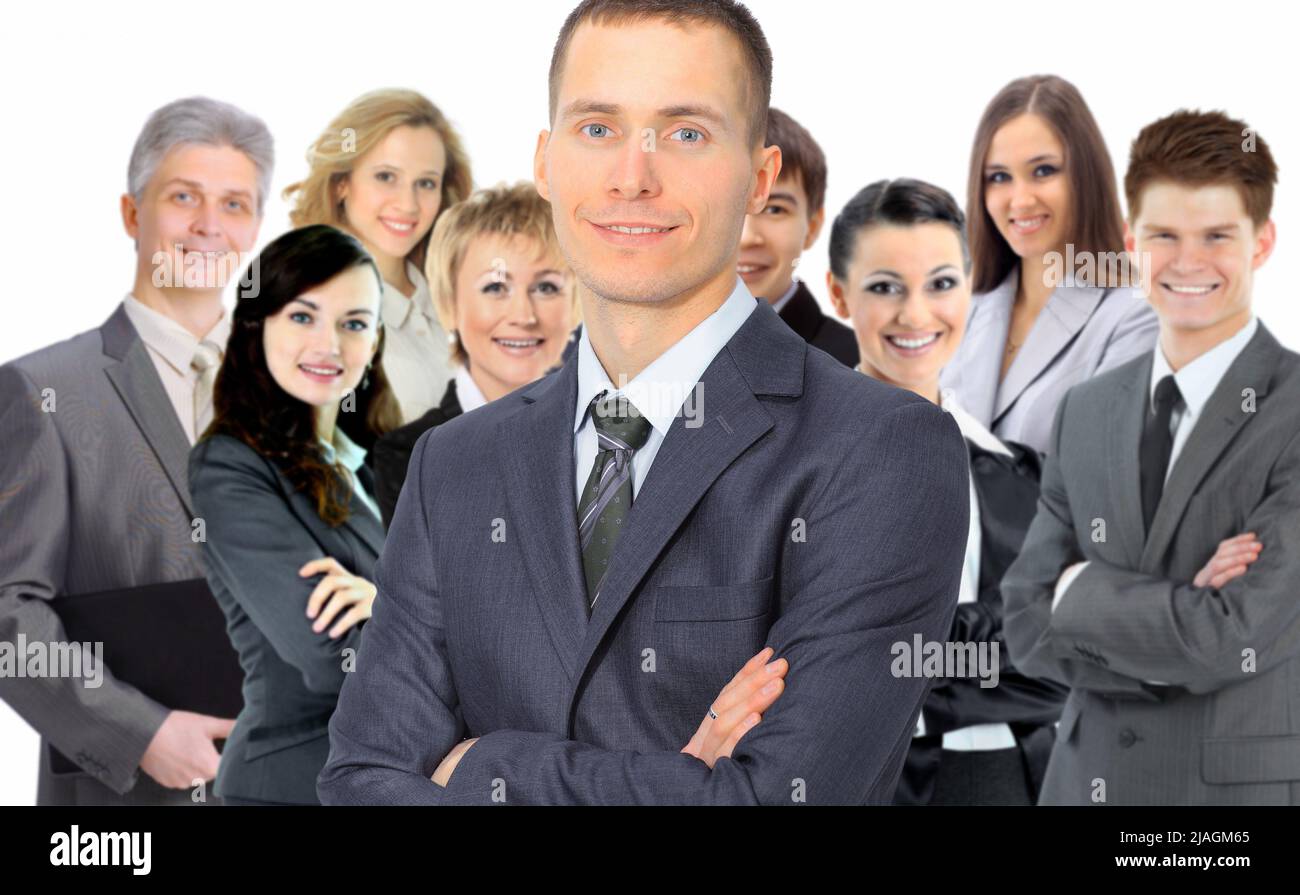 Group of businessmen the conclusion of the transaction Stock Photo - Alamy