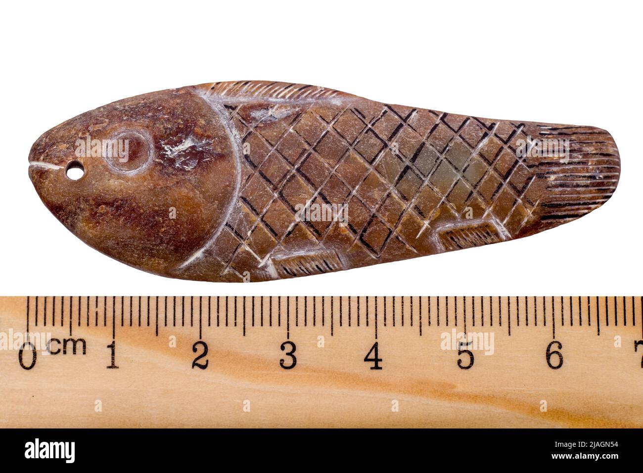 Ancient Chinese Jade fish. Lucky Charm. Isolated on white Stock Photo ...