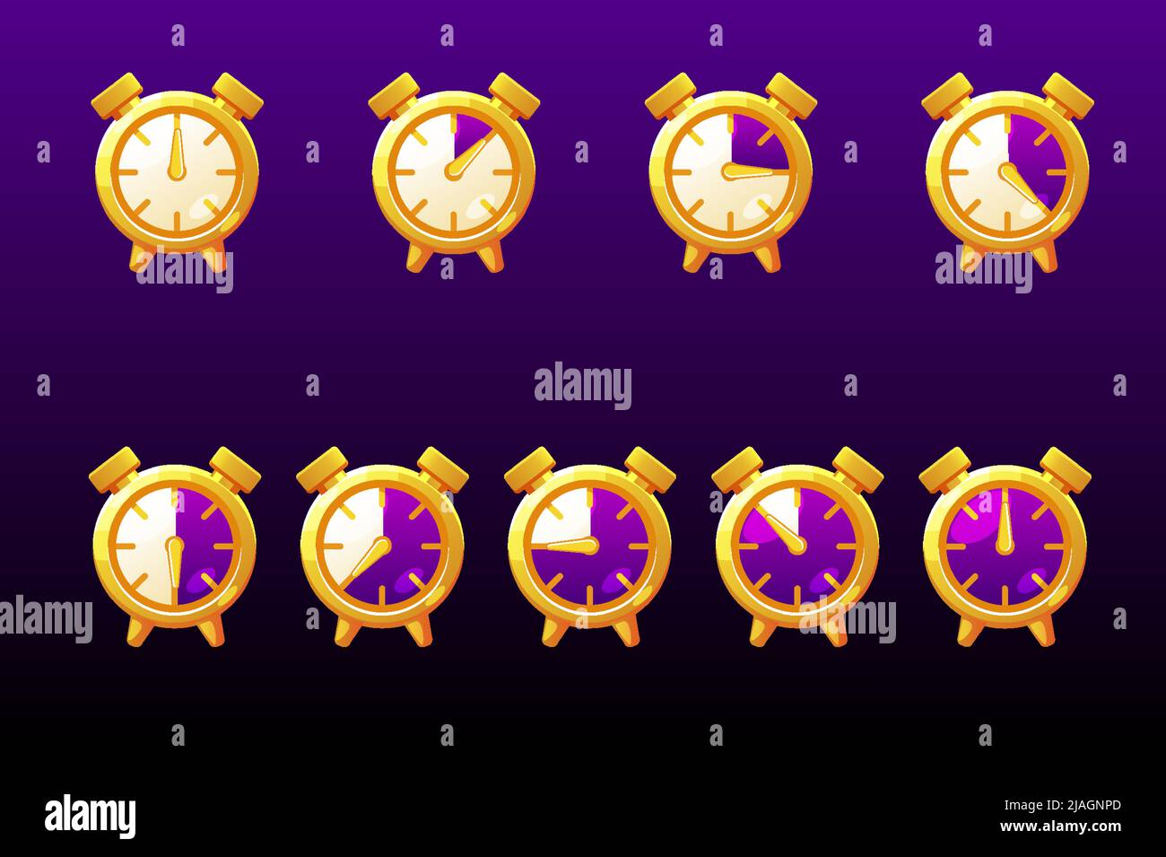 Time line bar, vector clock icons for game Stock Vector Image & Art - Alamy