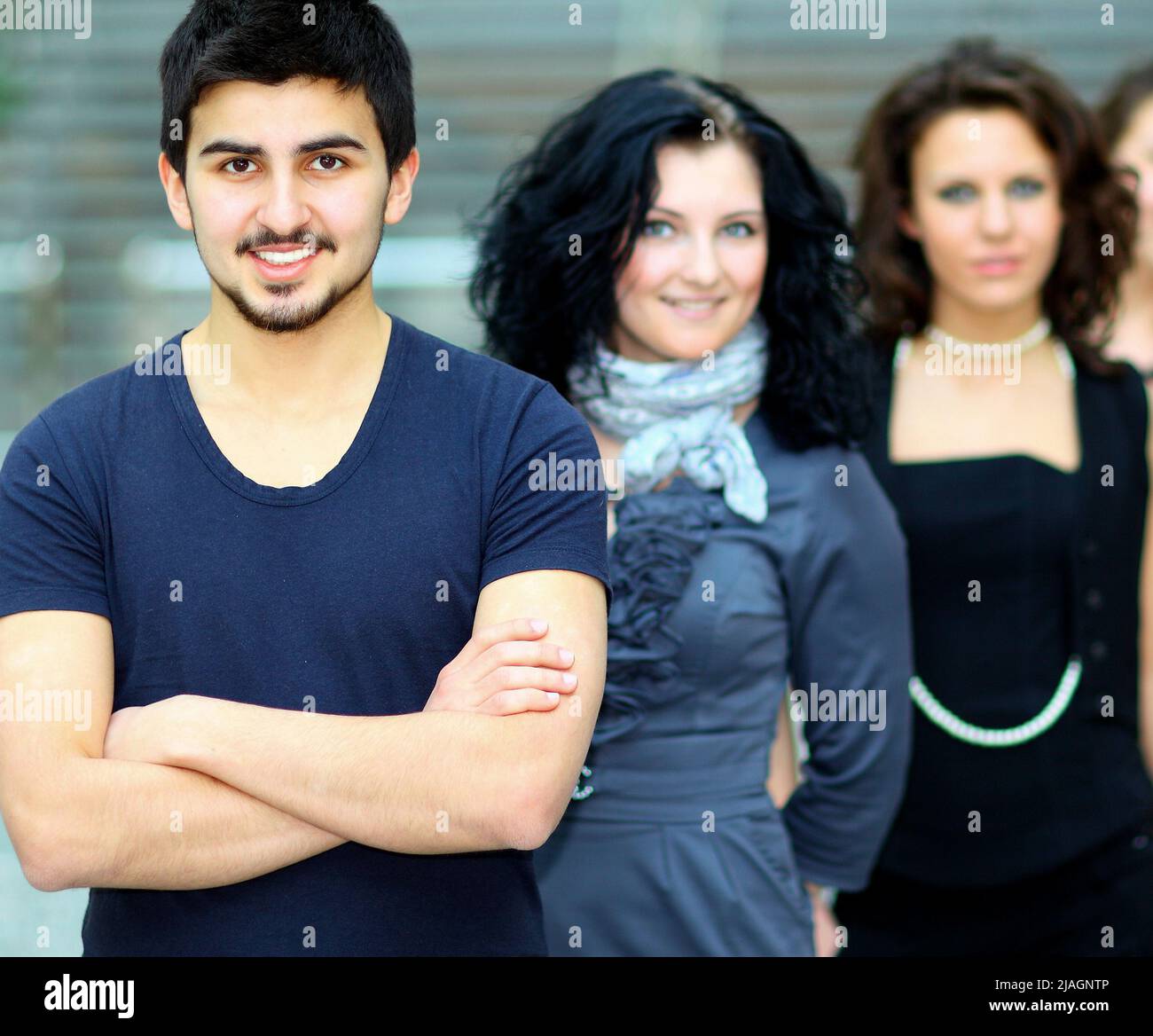 group of college students smiling Stock Photo - Alamy
