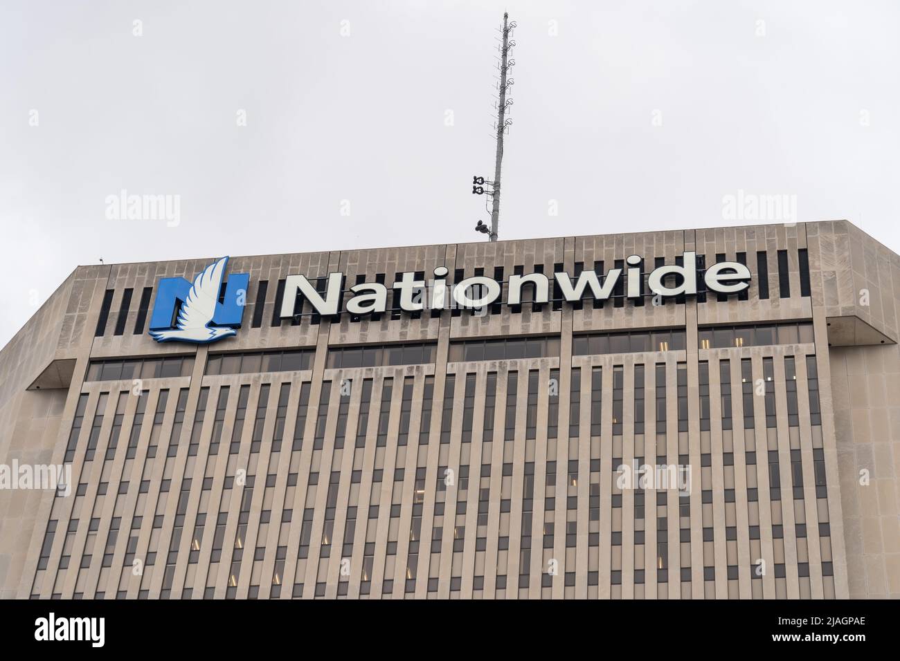 Nationwide sign on their headquarters building in Columbus, Ohio, USA ...
