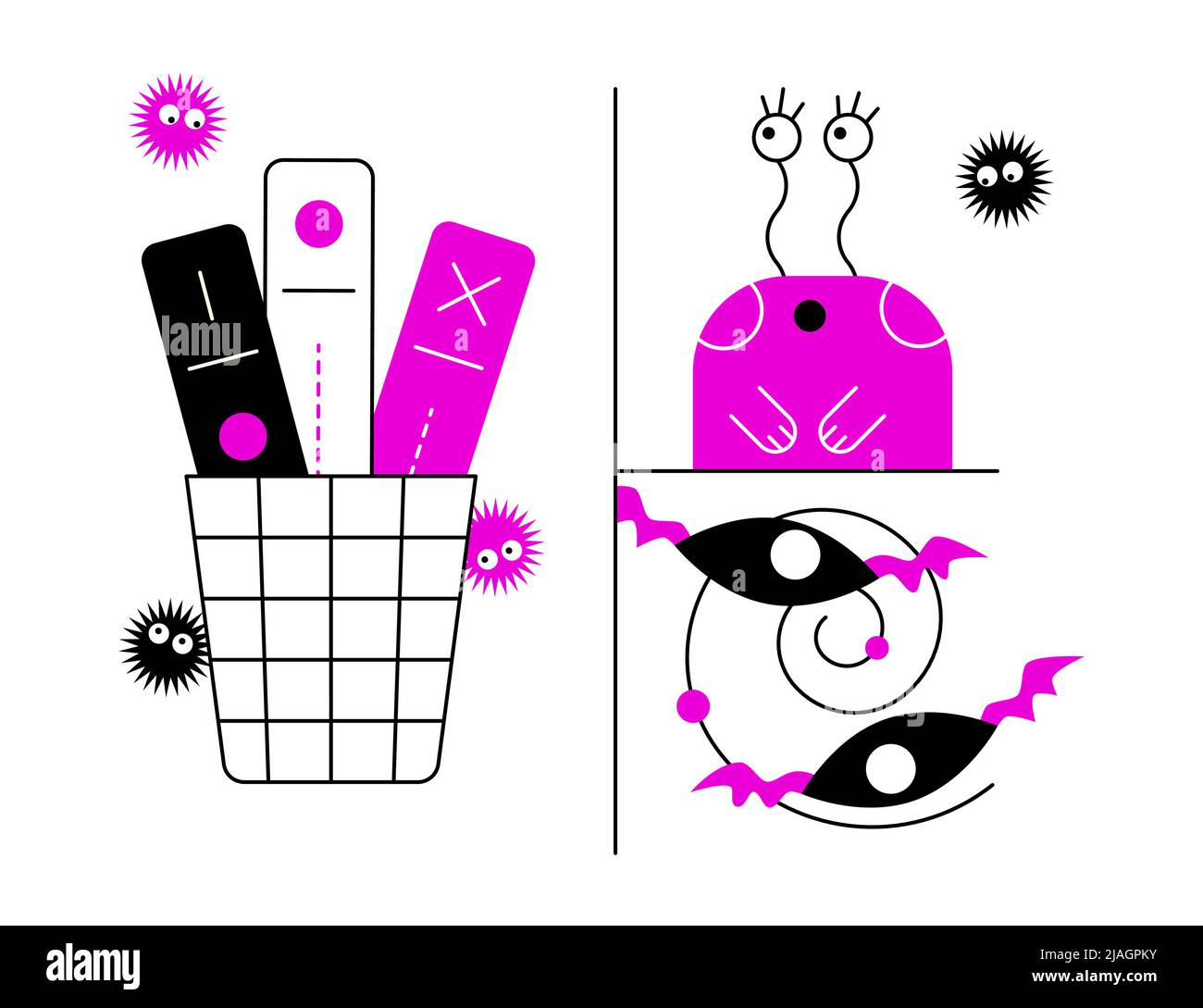 Sort files and folders - colorful flat design style illustration Stock ...