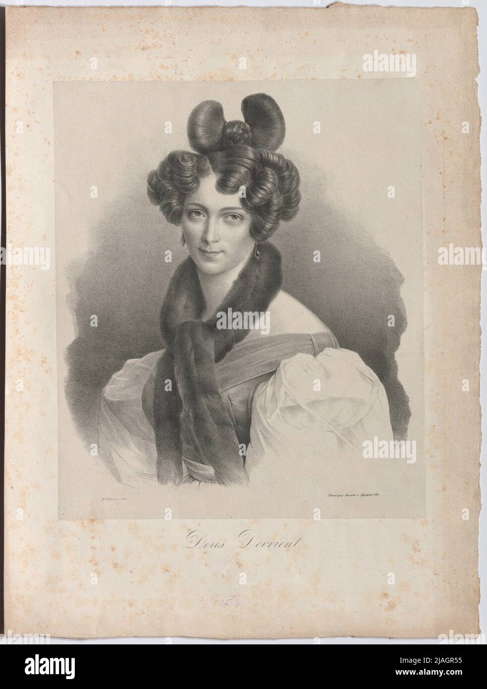 Doris Devrient. Carl Heinrich Kitzerow (1799—1874), lithographer Stock ...