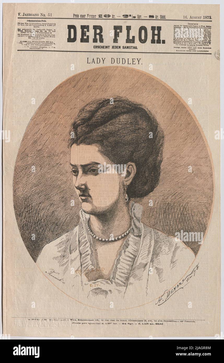 Lady Dudley (title page of "The Flea"). Henri Demare (1846-1887 ...
