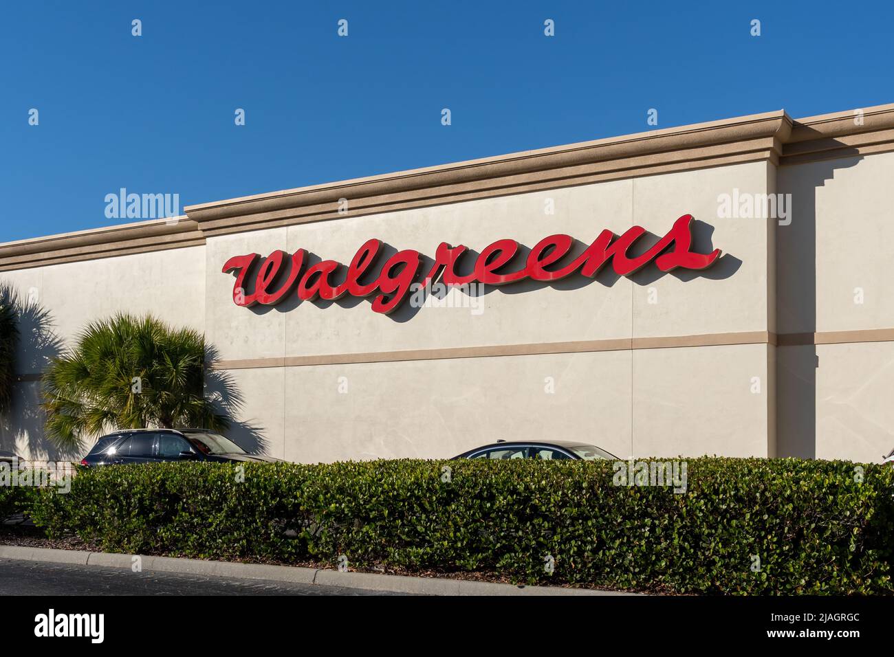 Walgreens sign on the building in Naples, Florida, USA Stock Photo - Alamy