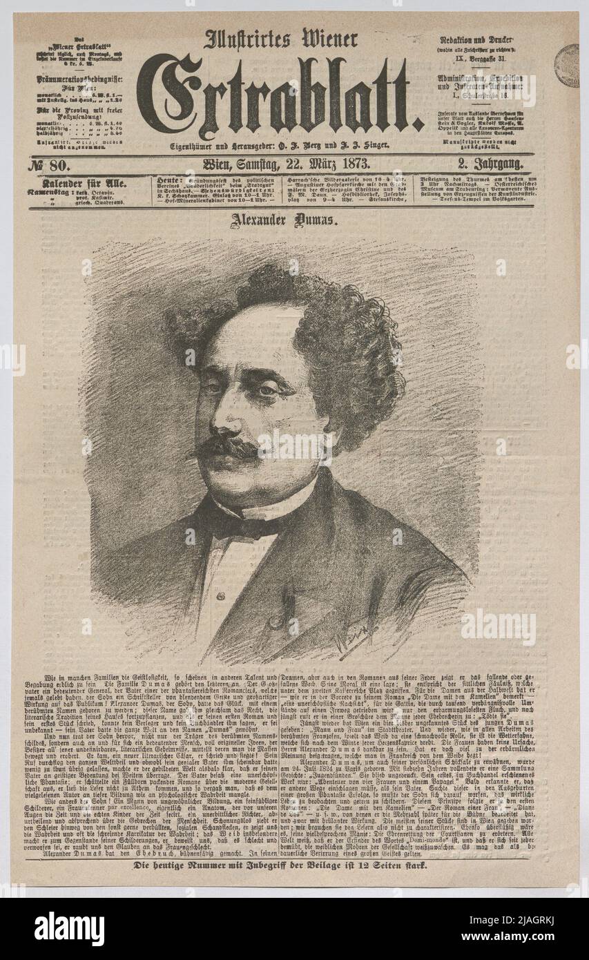 Alexander Dumas ". Alexandre Dumas The Younger (title page of ...