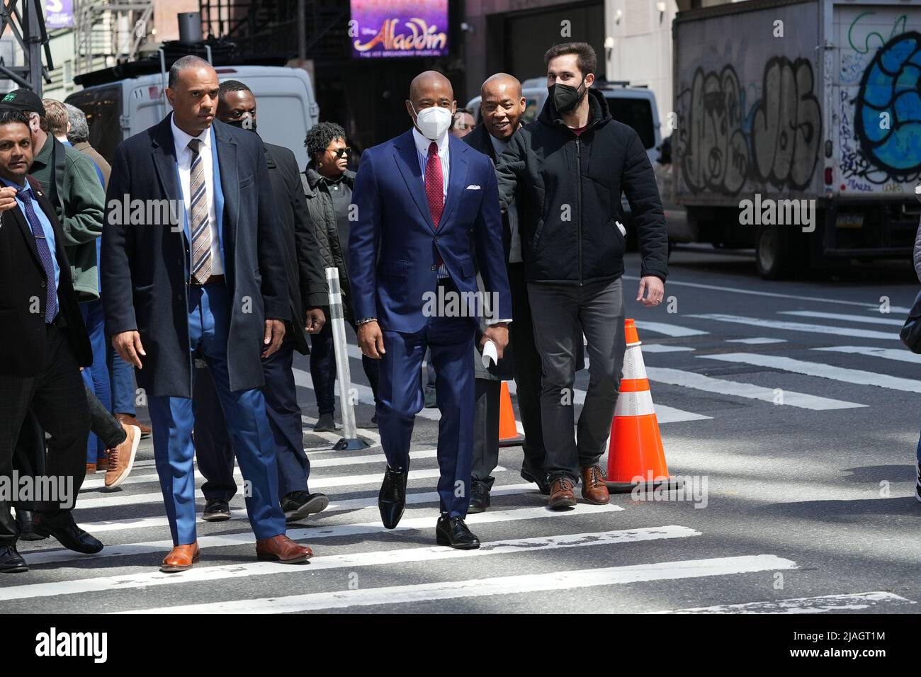 -New York, NY - 20220420-Mayor Eric Adams and Department of Sanitation ...