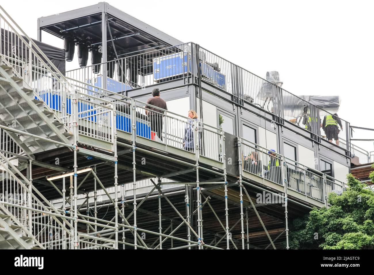 London, UK, 30th May 2022. Restrictive barriers have been erected ...