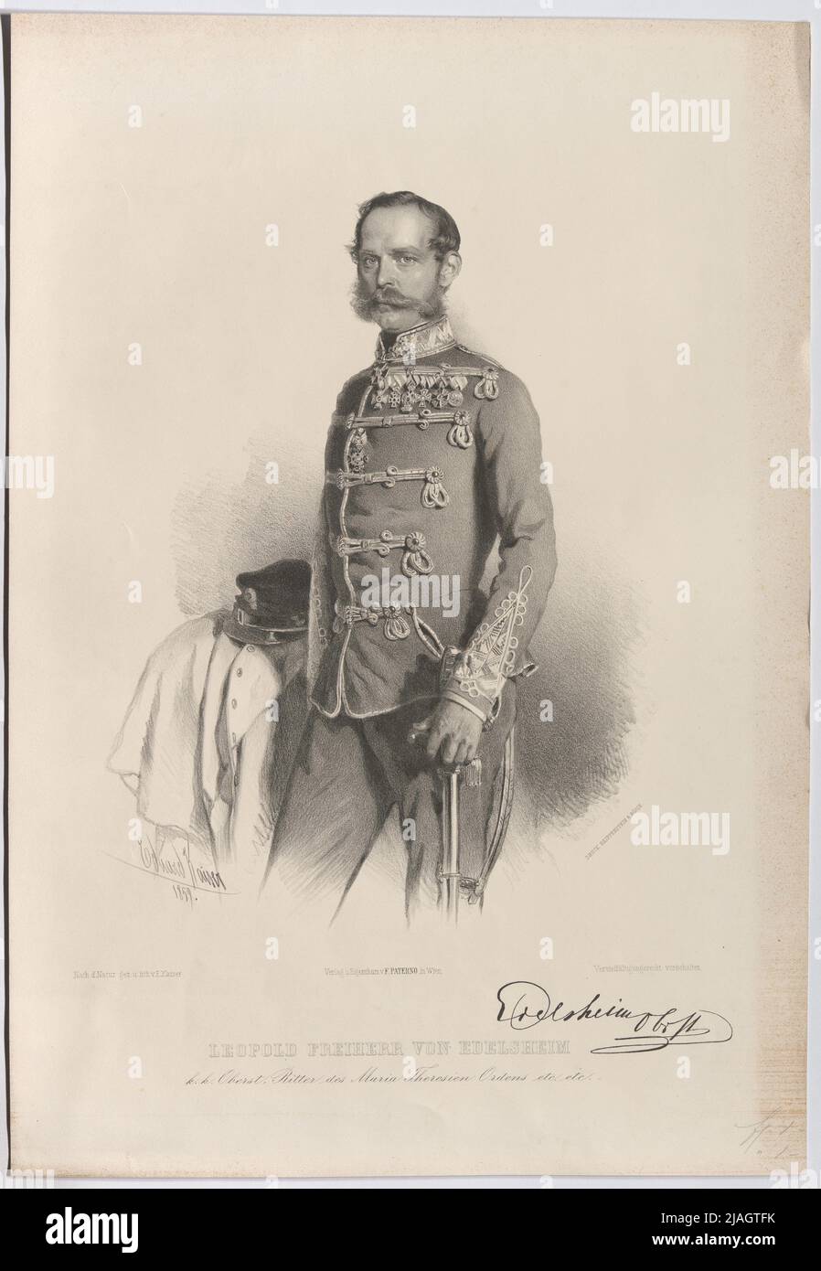 Leopold Freiherr von Edelsheim, k. k. Colonel, Knight of Maria ...