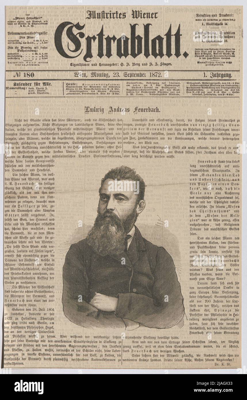 Ludwig Andreas Feuerbach ("Illustrated Wiener Extrablatt"). Unknown ...