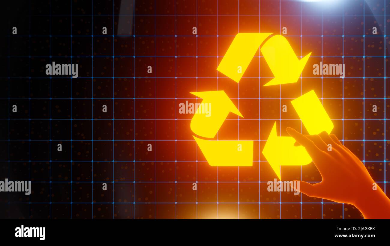 Warning recycle error and danger concept 3d render Stock Photo - Alamy