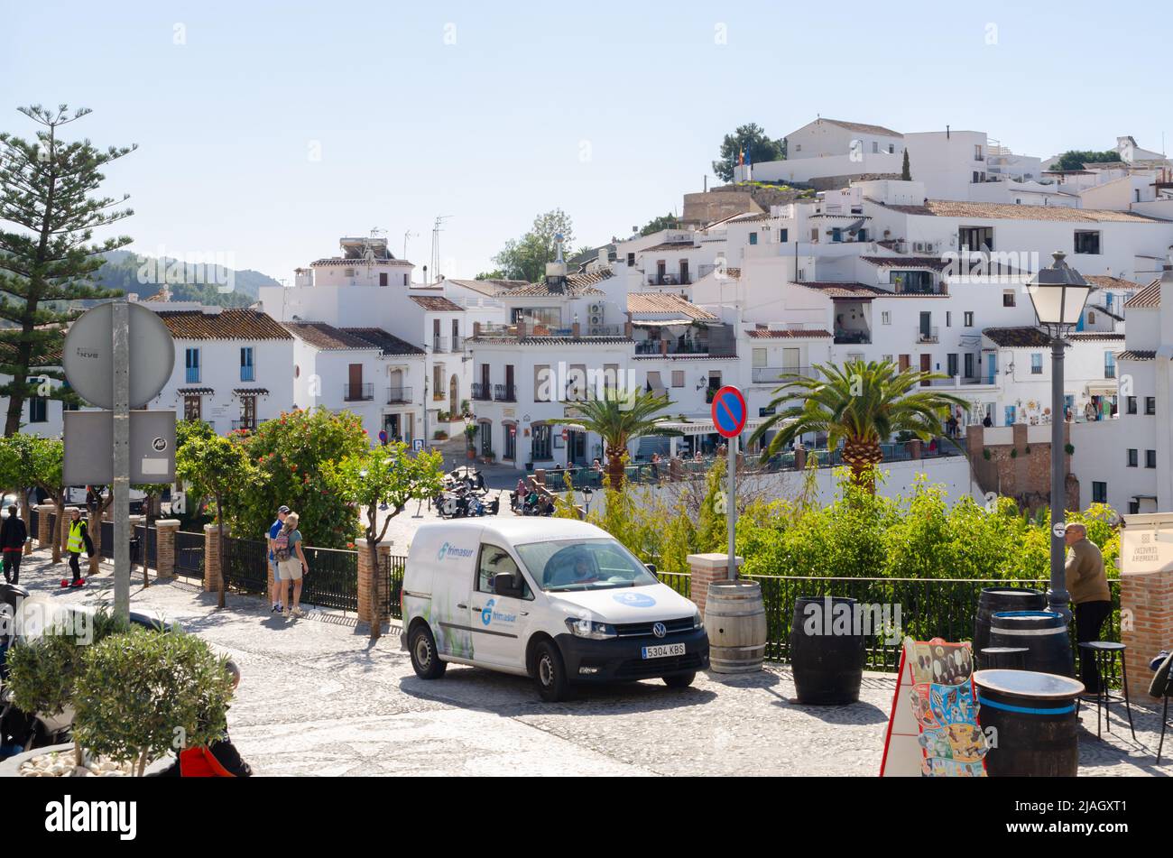 FRIGILIANA, SPAIN - 01 MARCH 2022 A small white village, recognized by ...