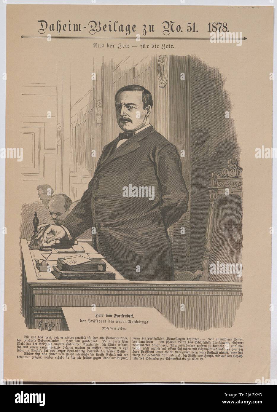 Lord von Forckenbeck, the President of the new Reichstag ". Maximilian ...