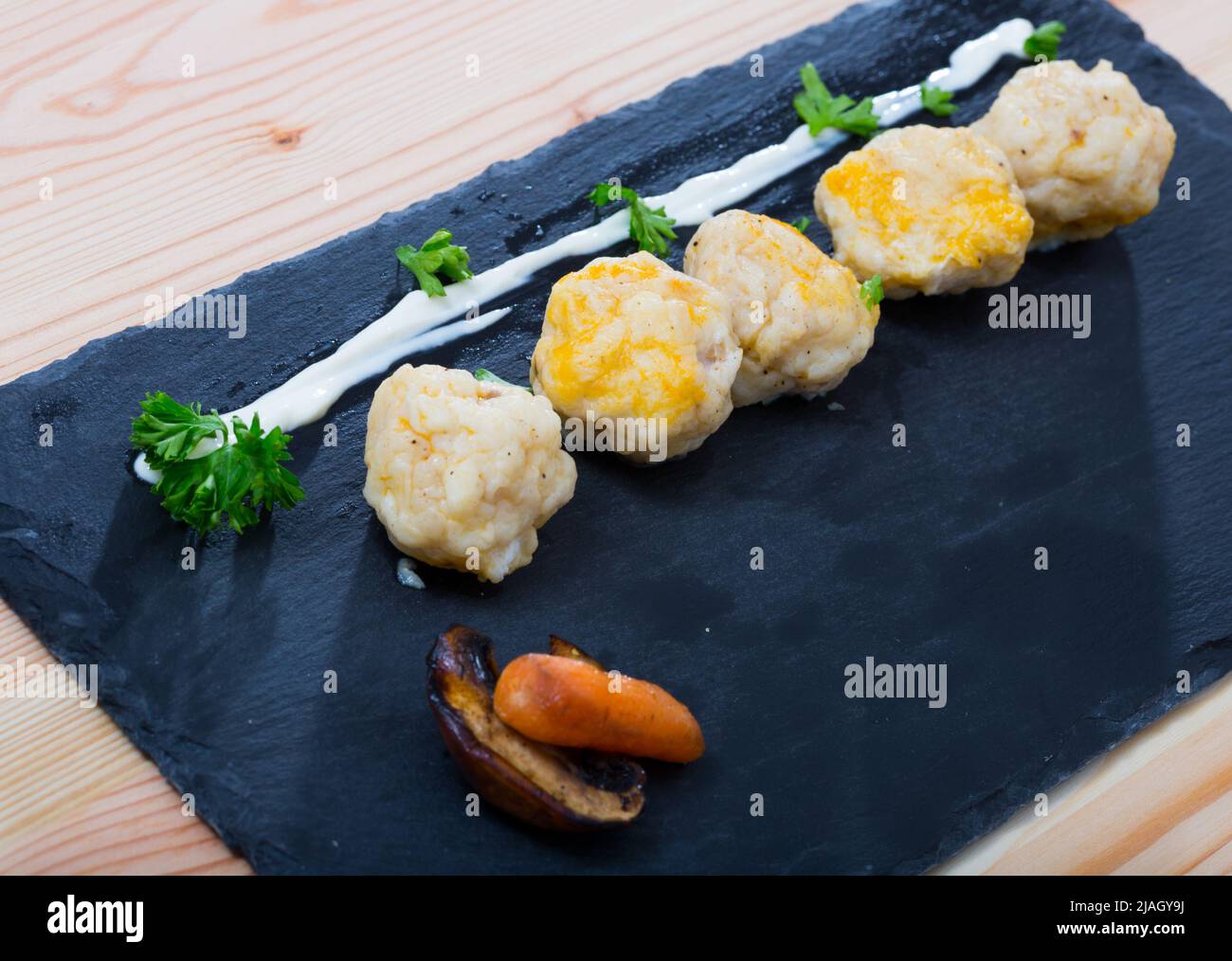 Fish balls from fillet of white fishes Stock Photo - Alamy