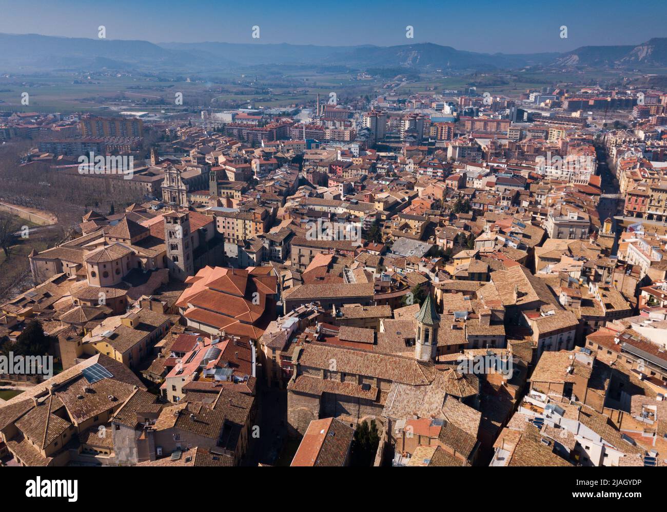 Panorama of historical area of Vic Stock Photo - Alamy