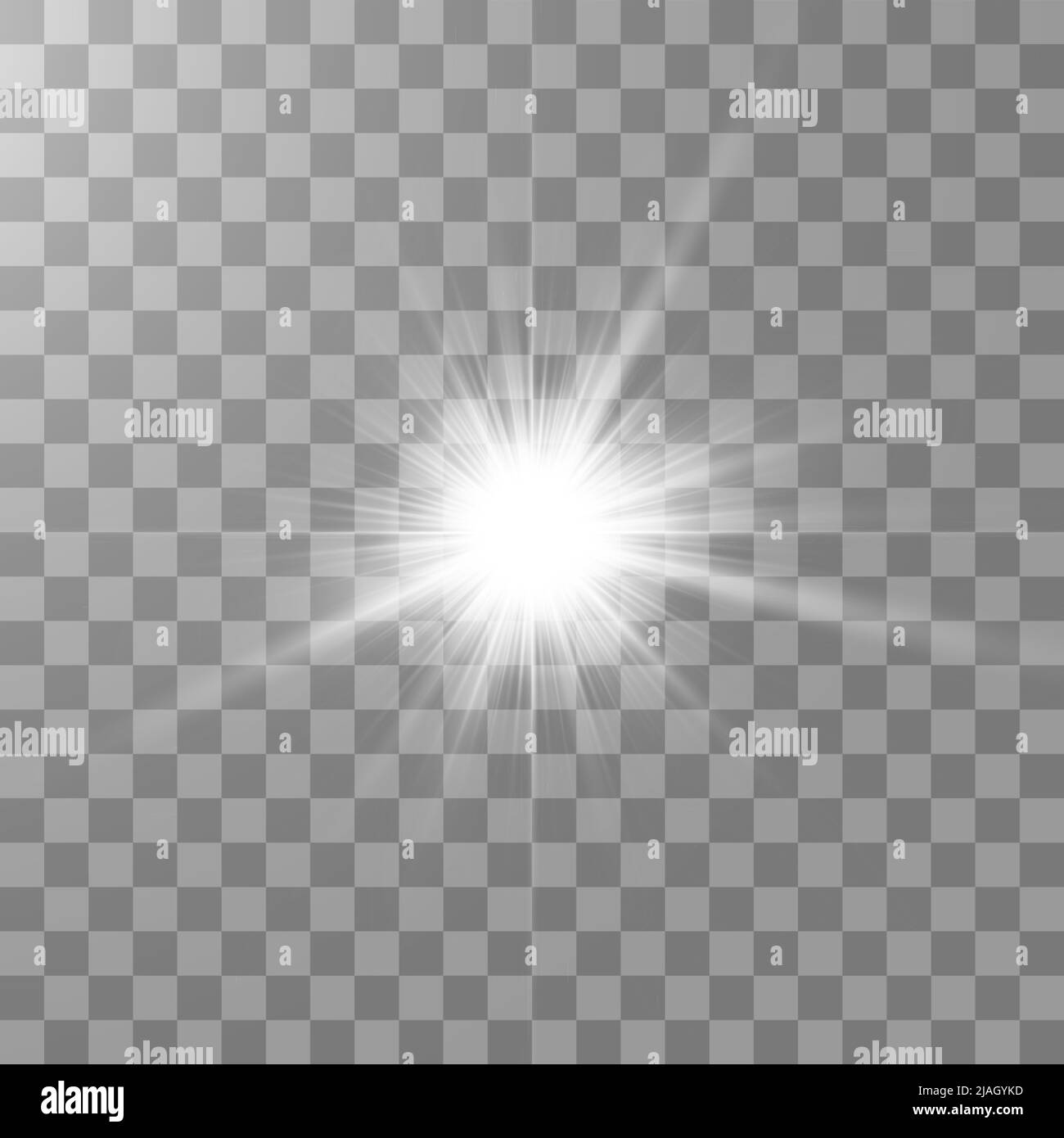 Bright shining sun Isolated on transparent background. Glow light ...