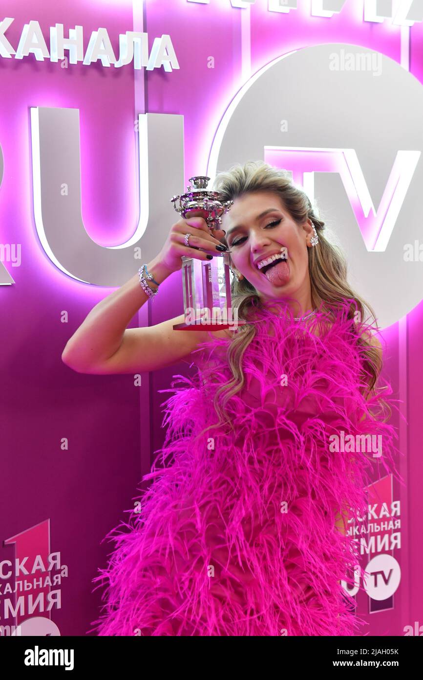 Moscow. The singer Lyusya Chebotina at a ceremony of delivery of the XI Russian of a musical ...