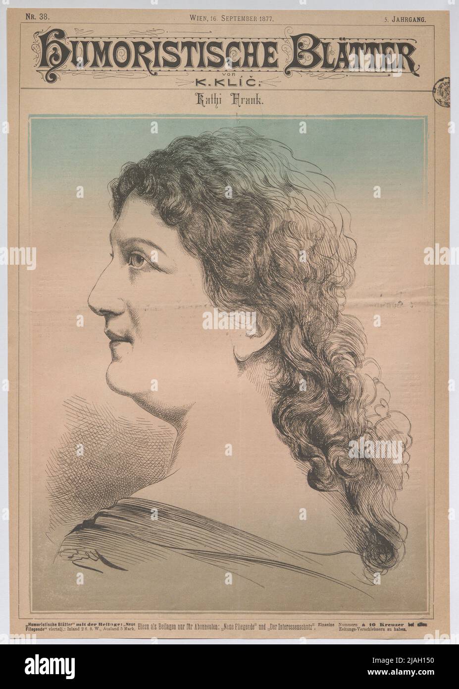 Kathi Frank, actress (title page of "humorous leaves"). Karl Klic (1841 ...