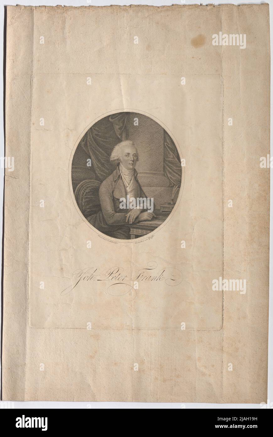 Joh. Peter Frank". Dr. Johann Peter Frank. Unknown Stock Photo - Alamy