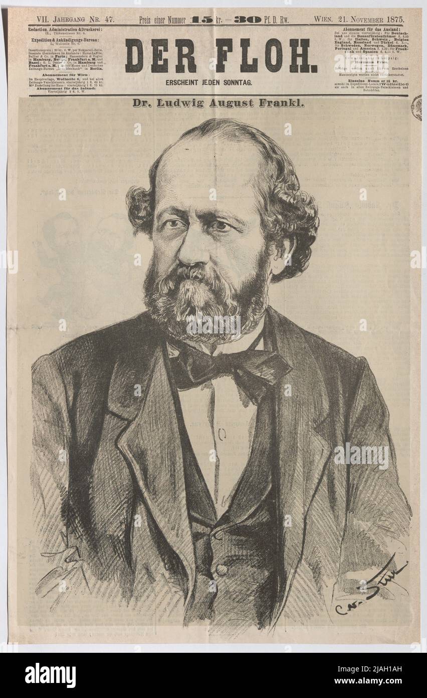 Dr. Ludwig August Frankl (title page of "Der Floh"). Carl von Stur ...