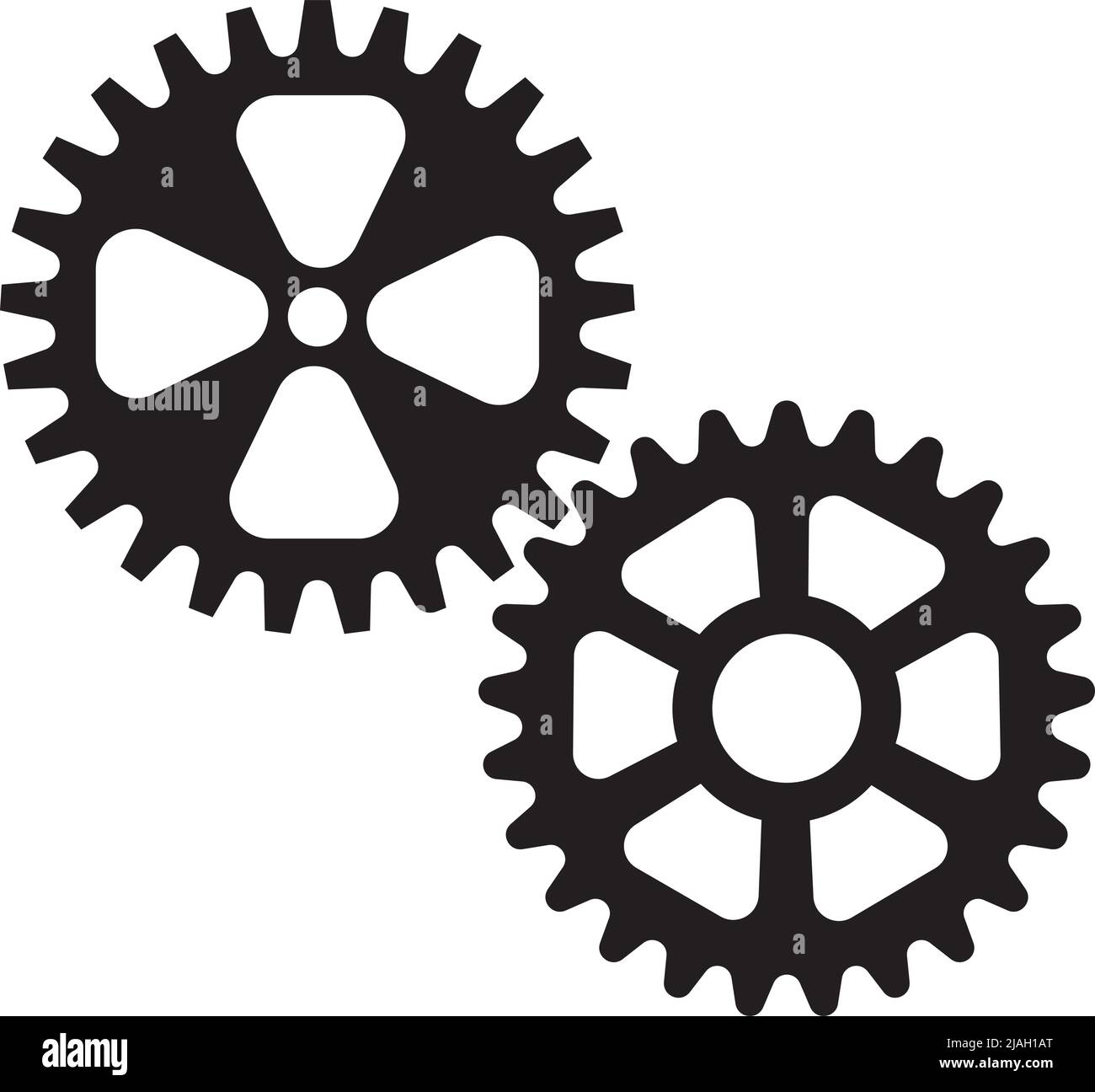 2 Bicycle gear in editable vector Stock Vector Image & Art - Alamy