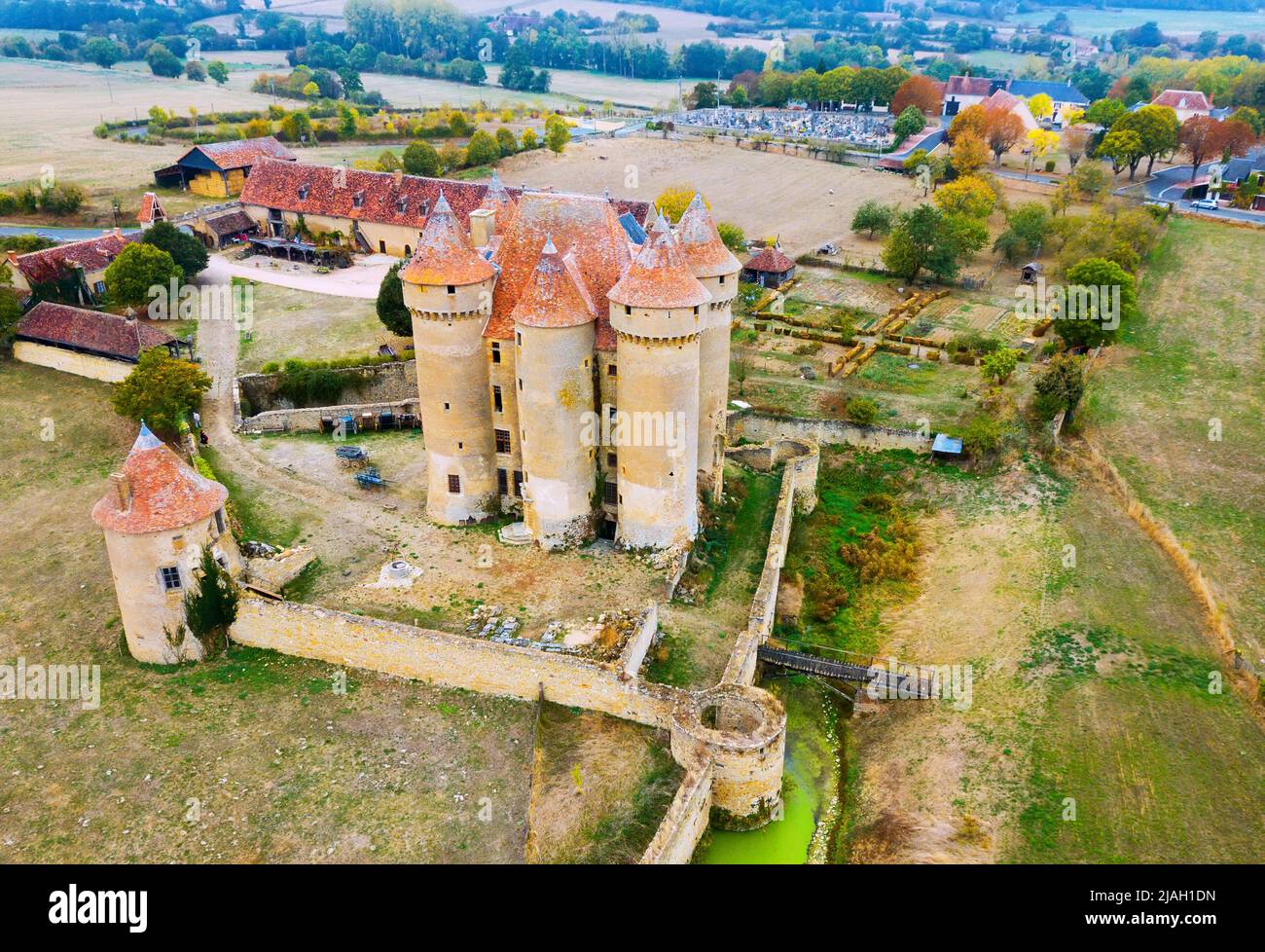 Medieval Chateau de Sarzay, France Stock Photo - Alamy