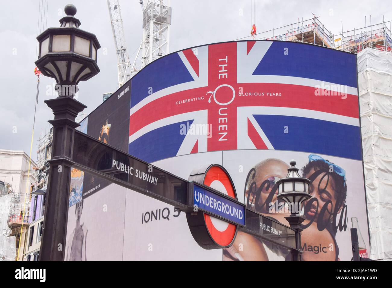 London, UK. 30th May, 2022. A Union Jack with a celebration of The ...