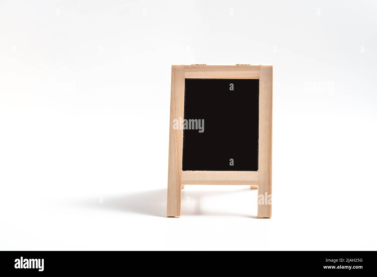 Standing Blackboard on white background Stock Photo - Alamy