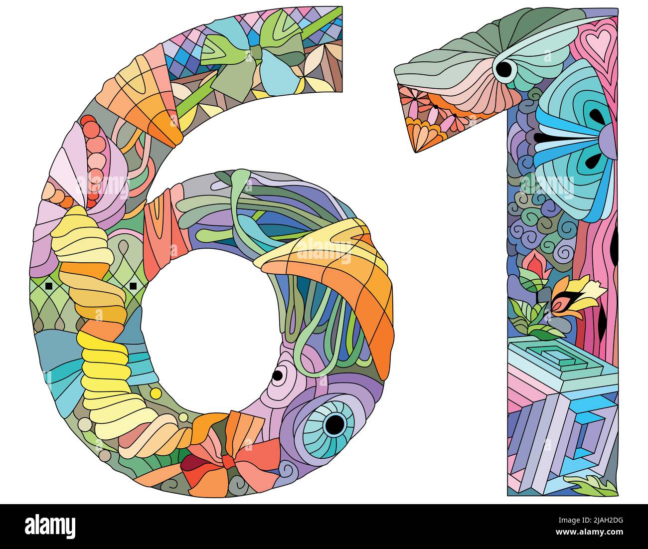 Age 61 Stock Vector Images - Alamy