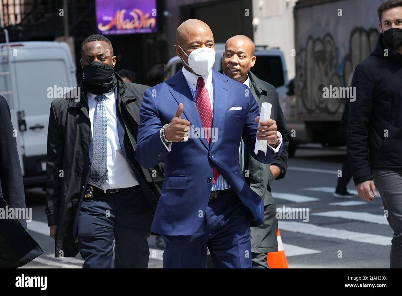 -New York, NY - 20220420-Mayor Eric Adams and Department of Sanitation ...