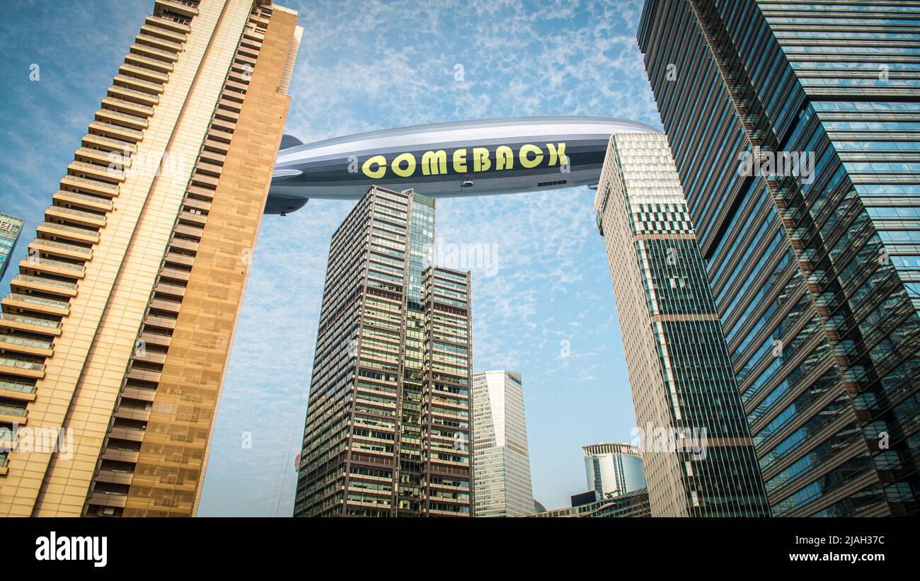 Street Sign the Direction Way to Comeback Stock Photo - Alamy