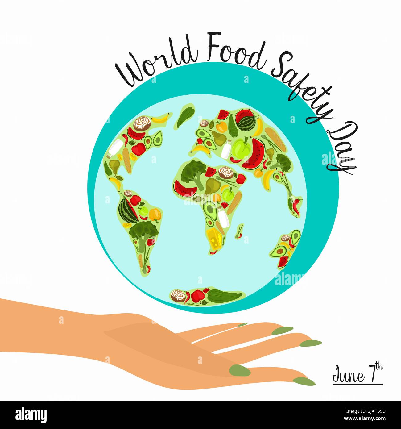 World food safety day on June 7 banner, poster or card vector clipart ...