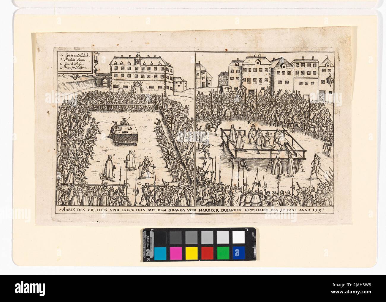Execution of the Count Ferdinand von Hardegg in Vienna at the square am ...
