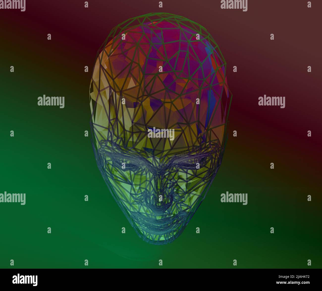 3d cyber virtual head Stock Photo - Alamy