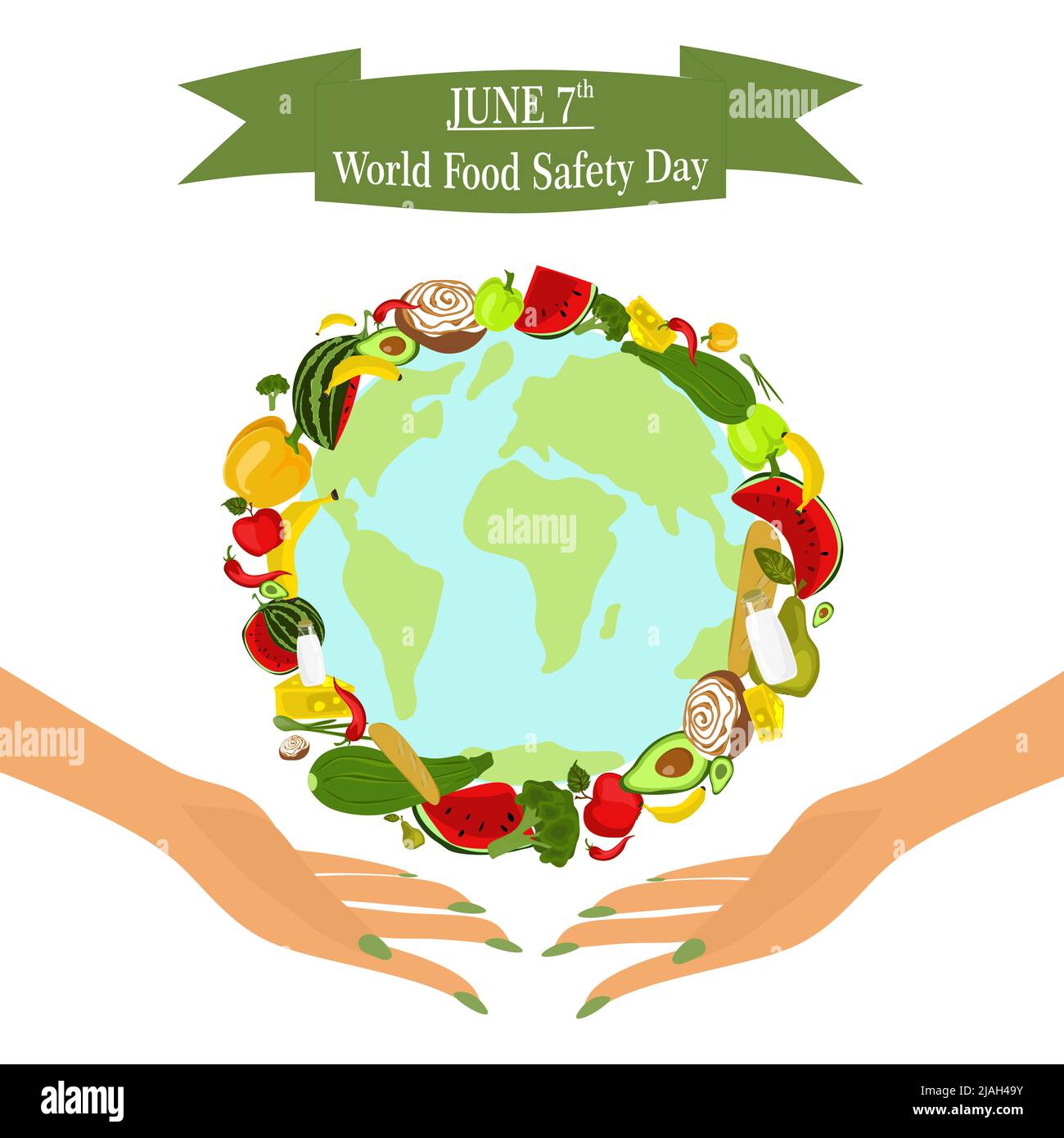 World food safety day on June 7 banner, poster or card vector clipart ...
