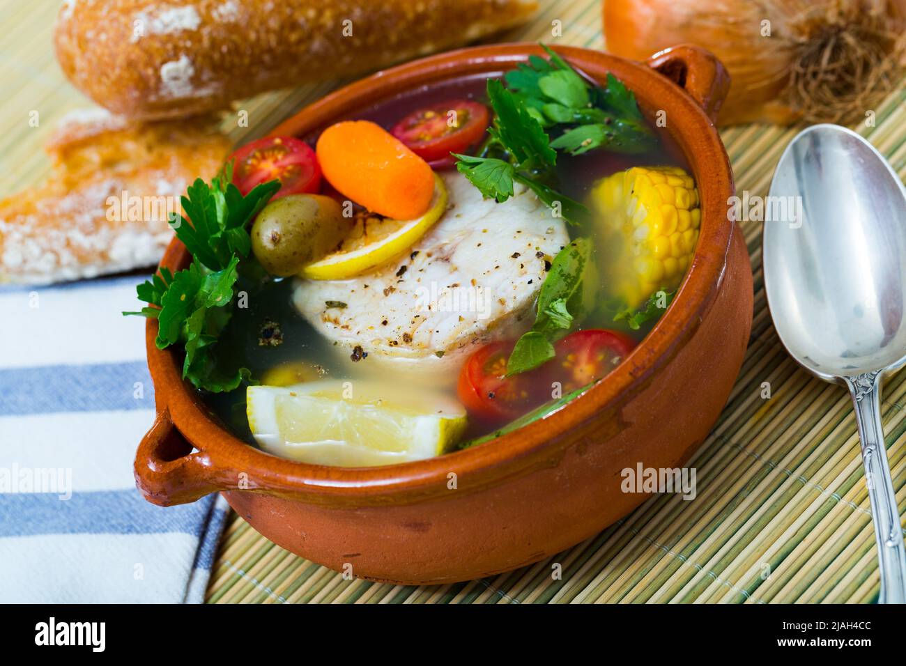Fisherman pottage with vegetables Stock Photo - Alamy