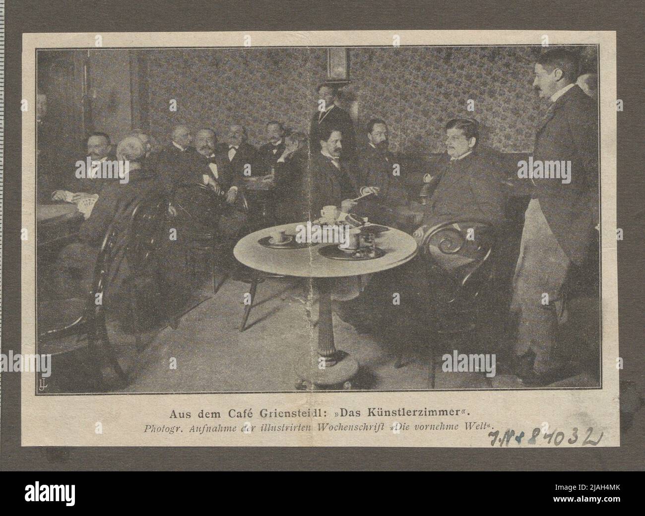 The artist room in Café GrienDeidl (admission of the illustrated weekly ...