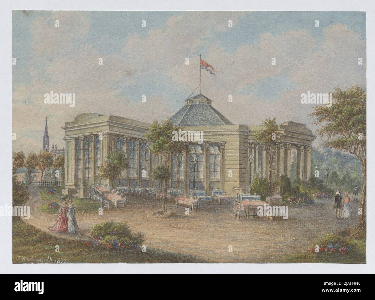 The Hembach Kiosk on the Wasserglacis Stock Photo - Alamy