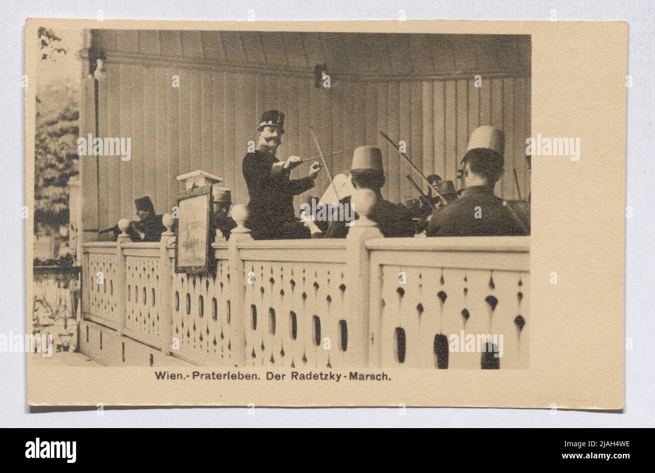 "Vienna. - Praterleben. The Radetzky March." [Military music band plays ...