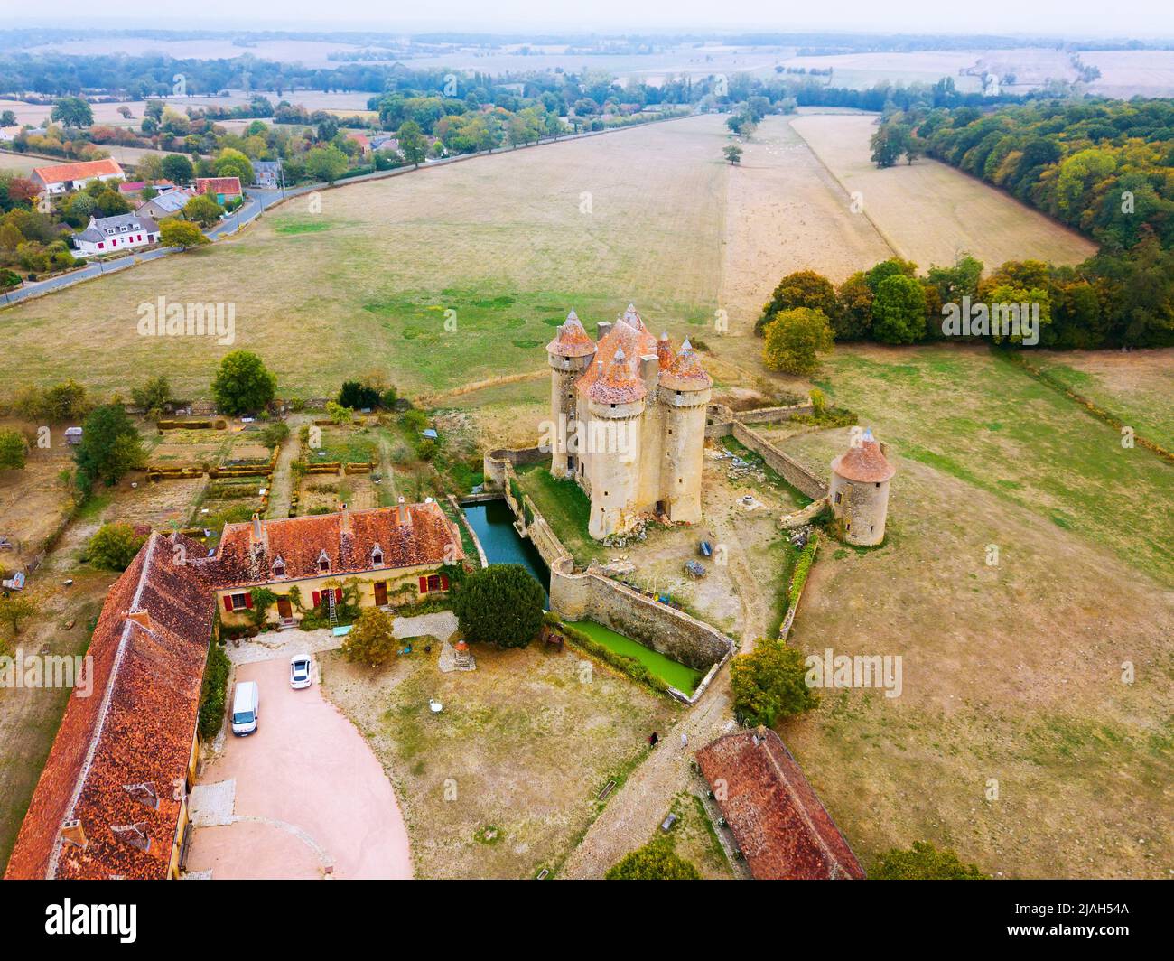 Medieval castle of Sarzay Stock Photo - Alamy