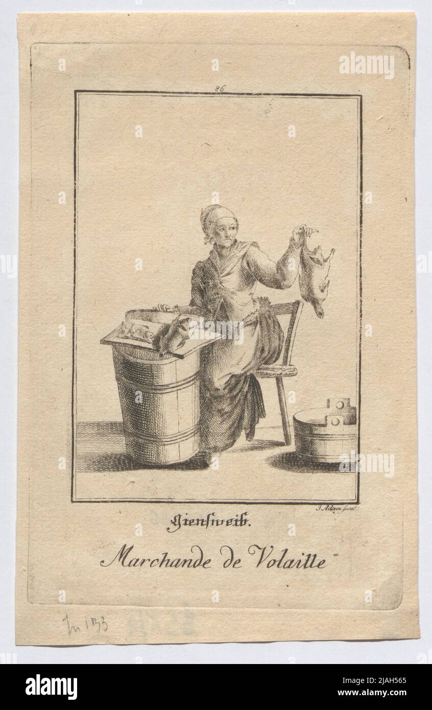 "Images of the common Volks zu Vienna", sheet 86: "Giensweib. Marchande ...